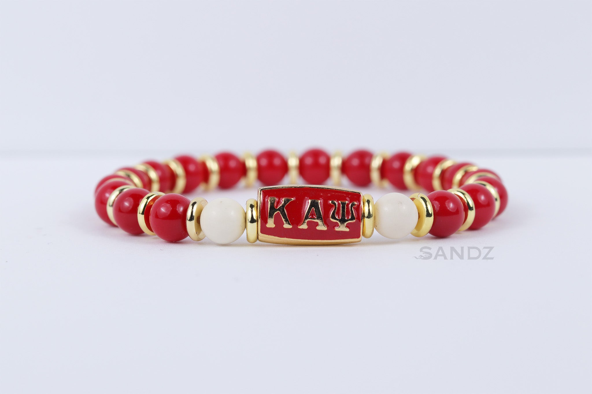 Kappa Alpha Psi Fraternity stretch bead bracelet - gold – SANDZ